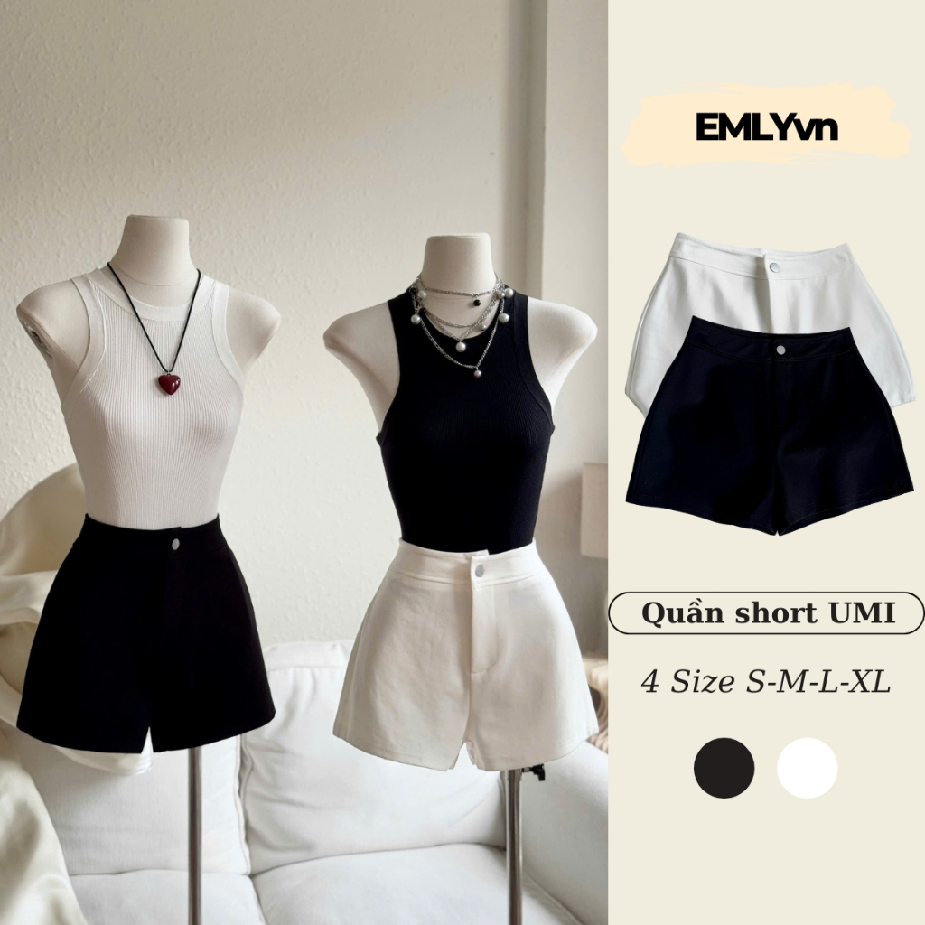 EMLYvn - Quần Short Nữ Vải Umi QC Cao Cấp Co Giãn 4 Chiều, Quần Short ...