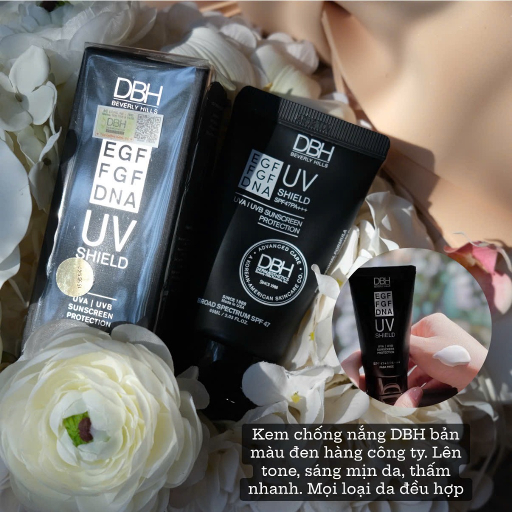 (Công ty) Kem chống nắng DBH EGF UV Shield SPF 47/PA+++ 60ml | Shopee ...