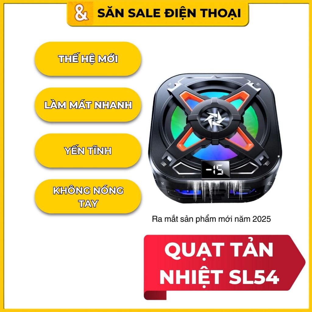 Sò Lạnh SL54 - Quạt Tản Nhiệt Điện Thoại, Tích Hợp Màn Hình Hiển Thị ...