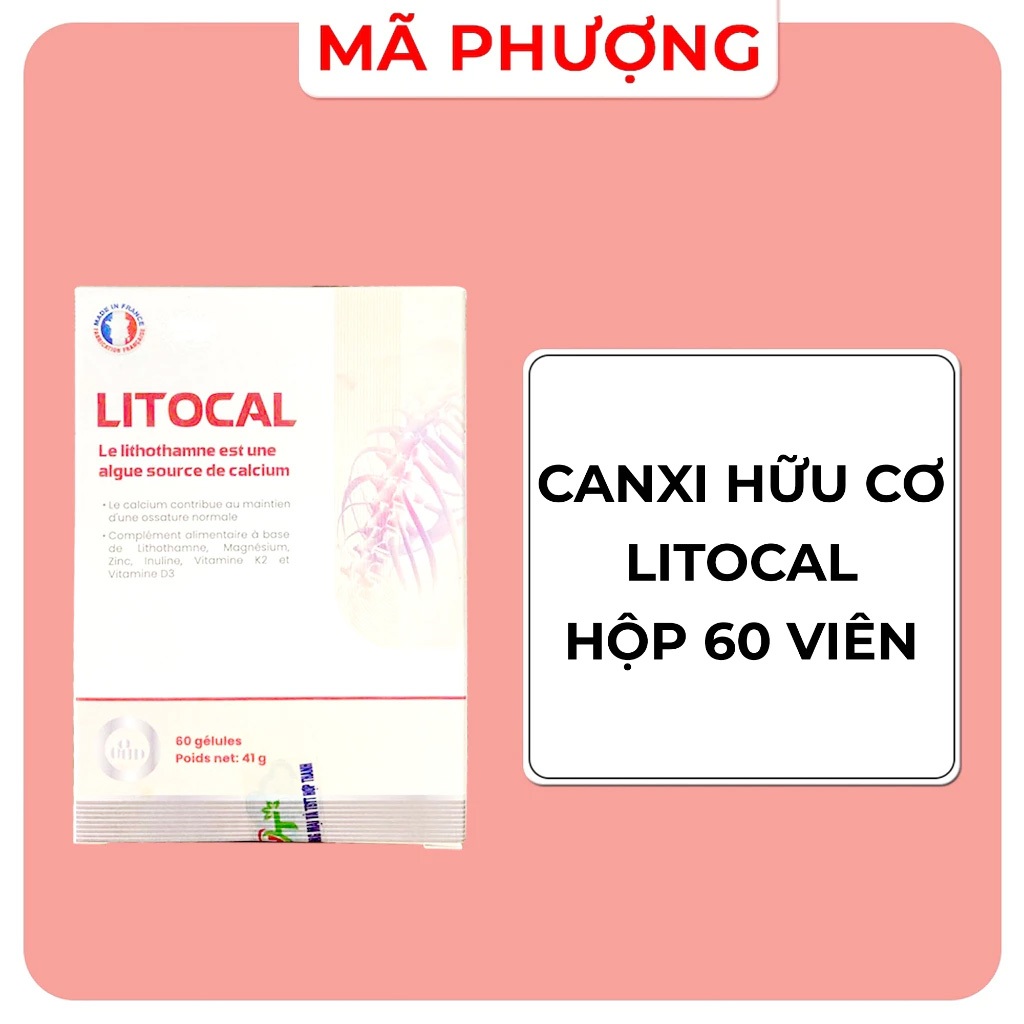 Viên uống Litocal Hỗ Trợ Bổ Sung Canxi, Giúp Xương Chắc Khỏe Hộp 60 ...