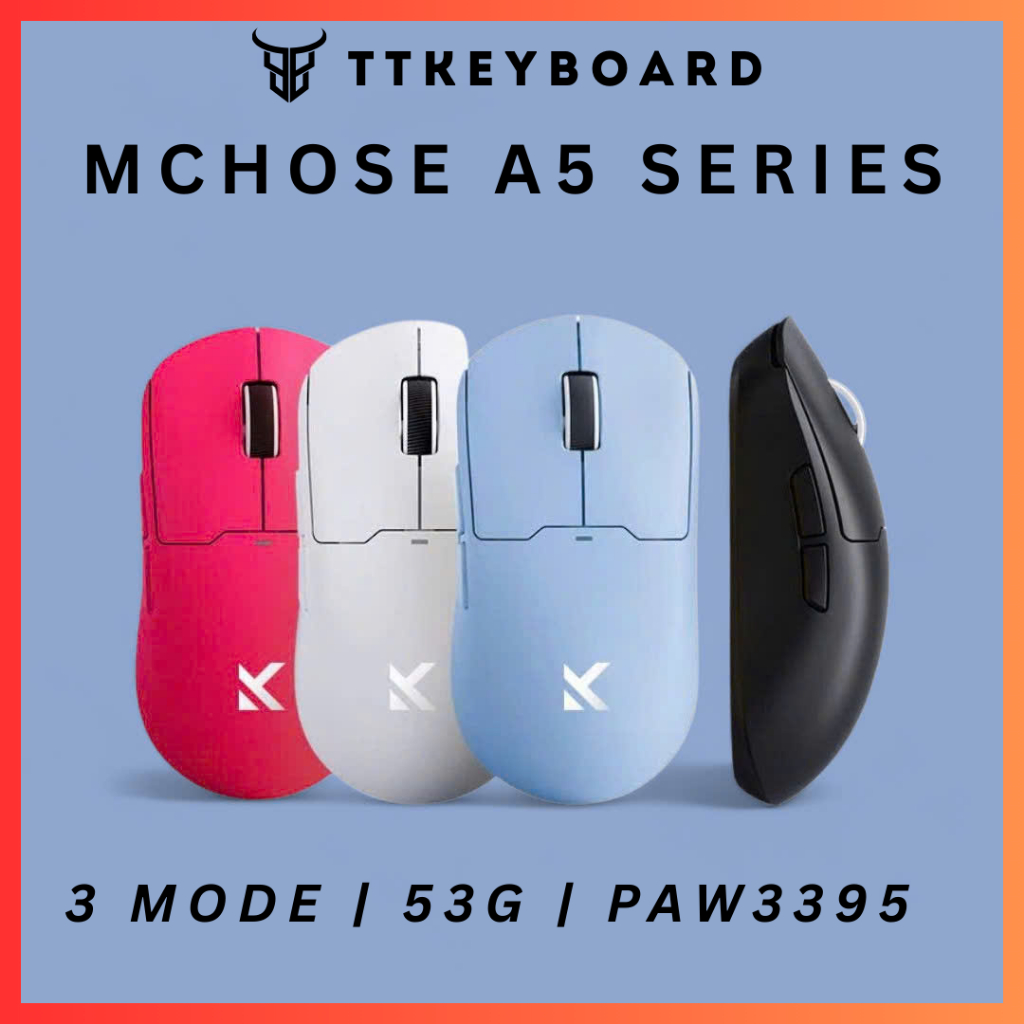 [Hỏa Tốc] Chuột Không Dây Gaming Mchose A5 Series | 3 Mode | PAW3395 -|Trọng Lượng Nhẹ | Polling ...