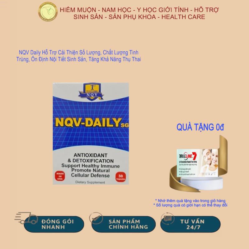 [CHÍNH HÃNG] NQV Daily SG 30v-Cải Thiện Sinh Sản Nam Giới | Shopee Việt Nam