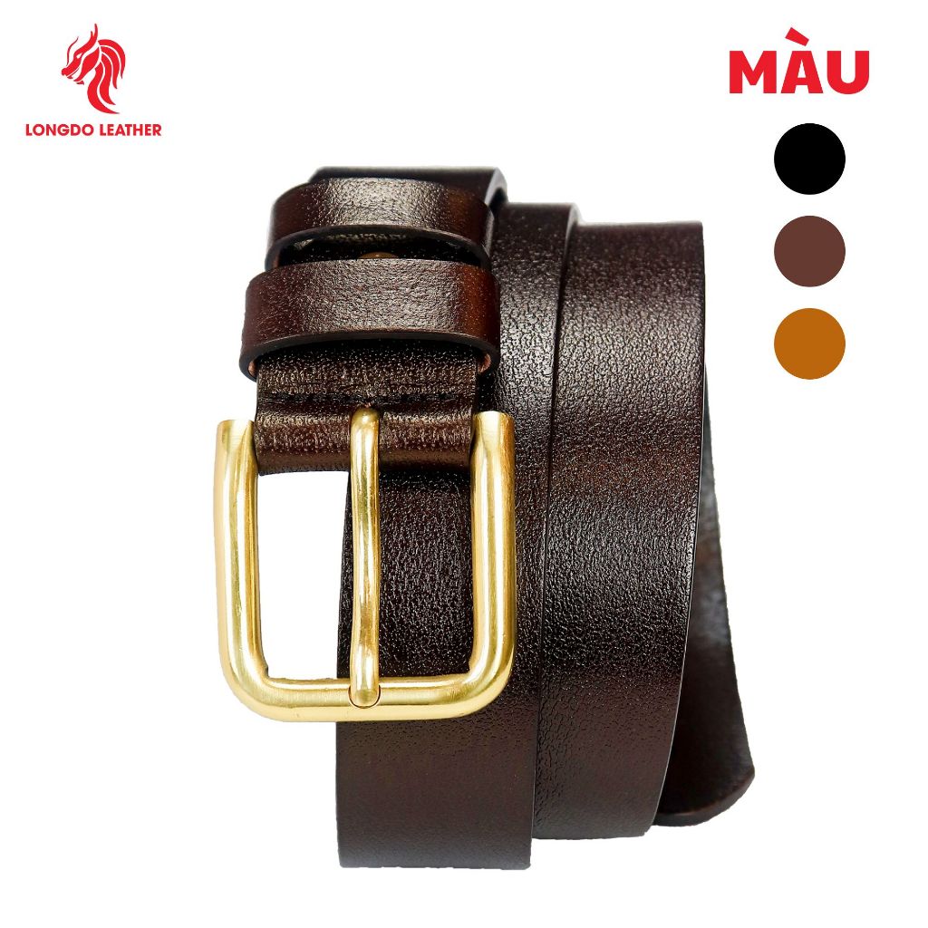 Thắt lưng nam khóa kim da trâu thật thương hiệu Longdo Leather - TL02 ...