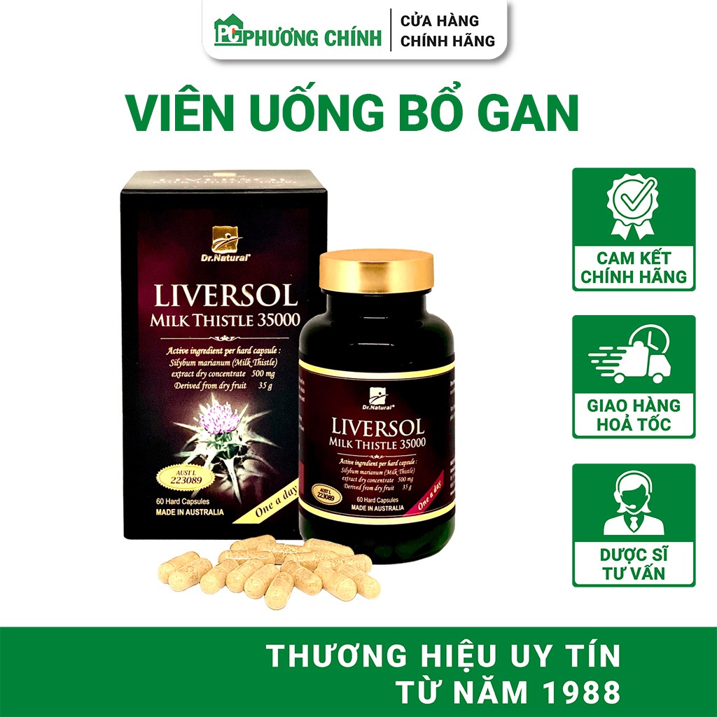 Viên Uống Bổ Gan Dr.Natural LiverSol Milk Thistle 3500 Hỗ Trợ Tăng ...