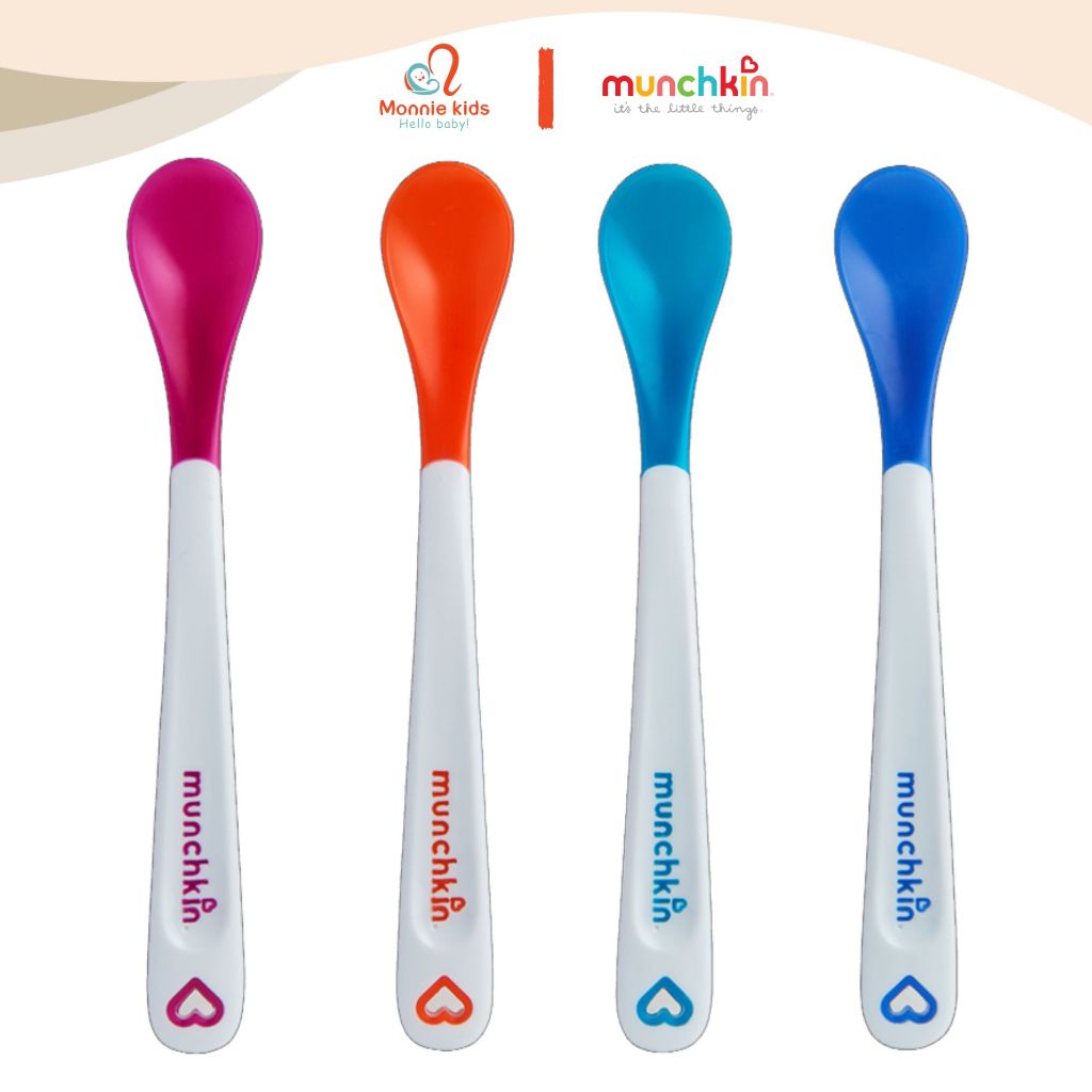 Thìa ăn dặm báo nóng cho bé MUNCHKIN MK43682, muỗng báo nóng cảm biến nhiệt - Monnie Kids ...