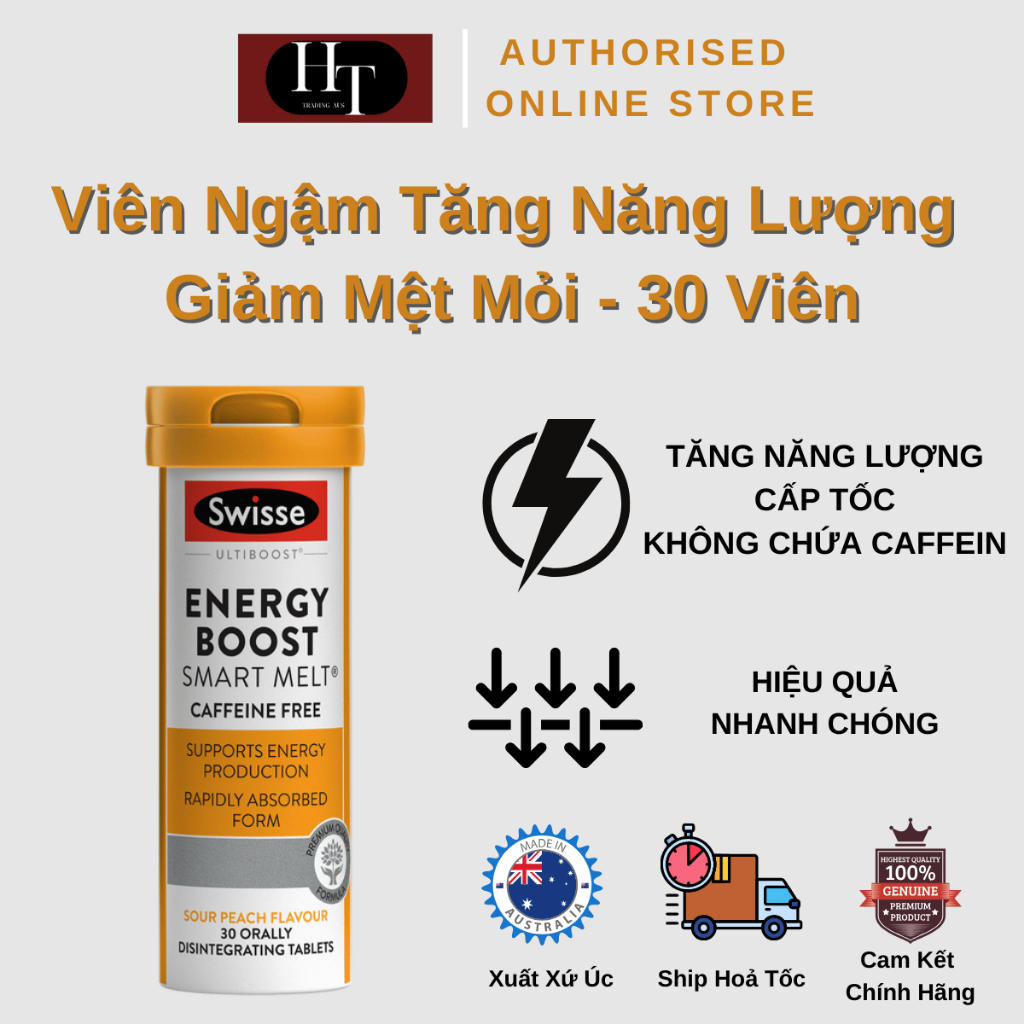 Swisse Ultiboost Energy Boost Smart Melt - Viên Ngậm Tăng Năng Lượng ...