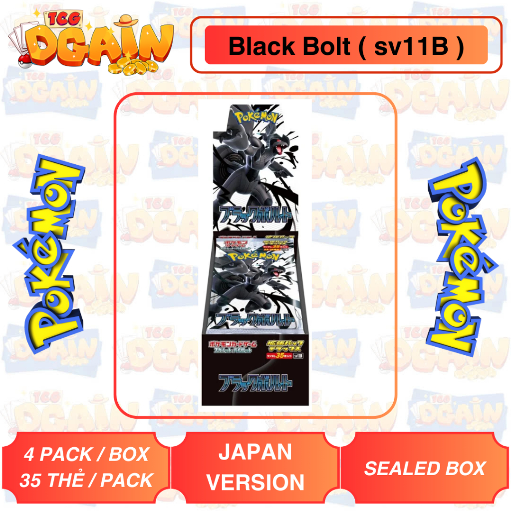 PREORDER [ Chính hãng ] Box Thẻ Bài Pokemon Black Bolt ( sv11B ...
