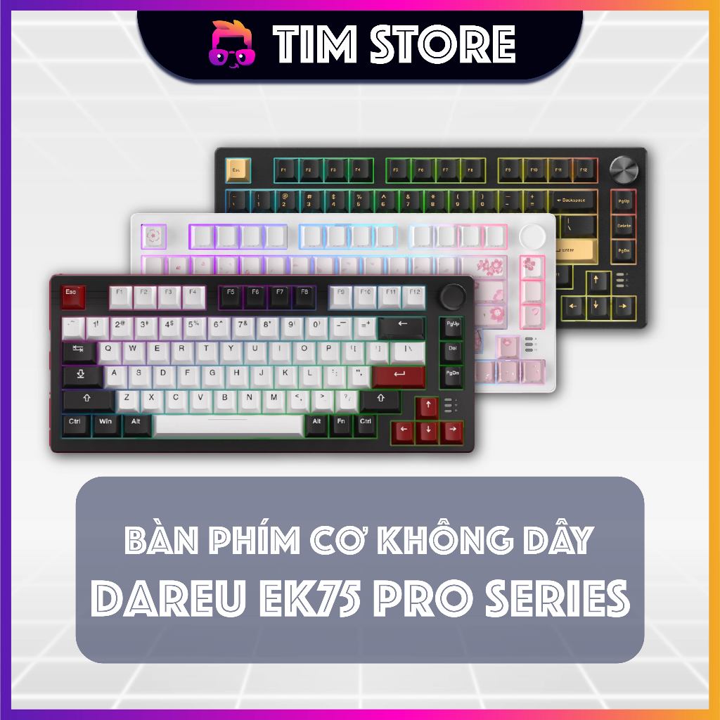 Bàn phím cơ không dây DAREU EK75 PRO Pro Series (Triple Mode, Gasket Mount, RGB) | Shopee Việt Nam