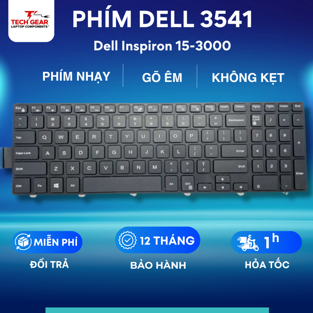 Bàn Phím Laptop Dell Inspiron 15-3000 3541 3542 3543 3547 3551 Inspiron ...