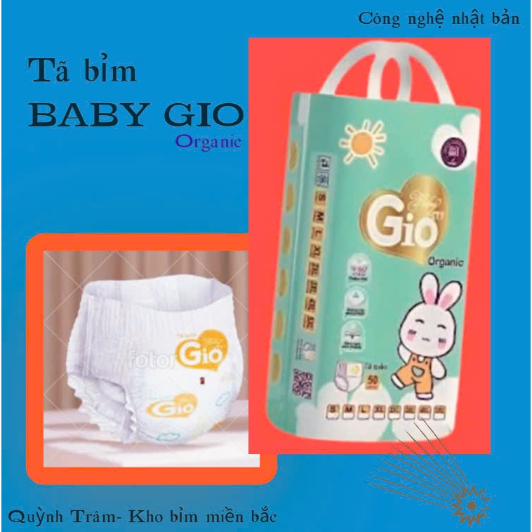TÃ BỈM QUẦN BABY GIO ORGANIC CHO BÉ - MIỄN SHIP 100 MIẾNG (2 BỊCH ...