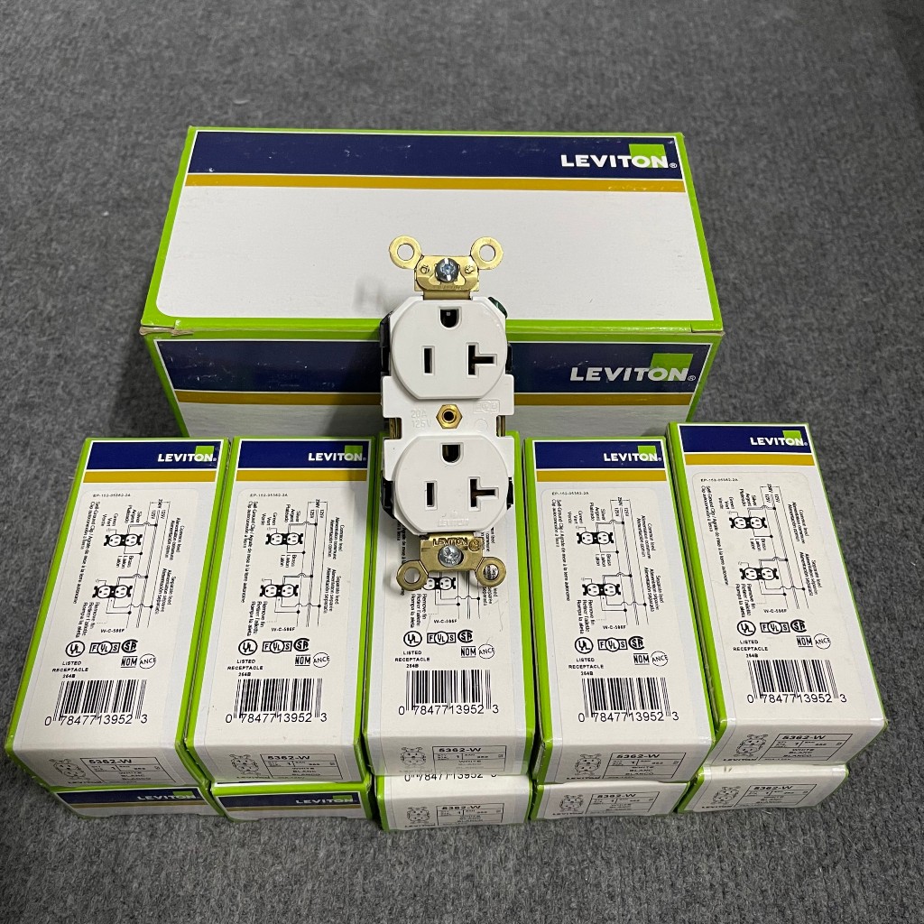 Ổ cắm Âm tường Leviton 5362-W, Giá 1 Cái. | Shopee Việt Nam