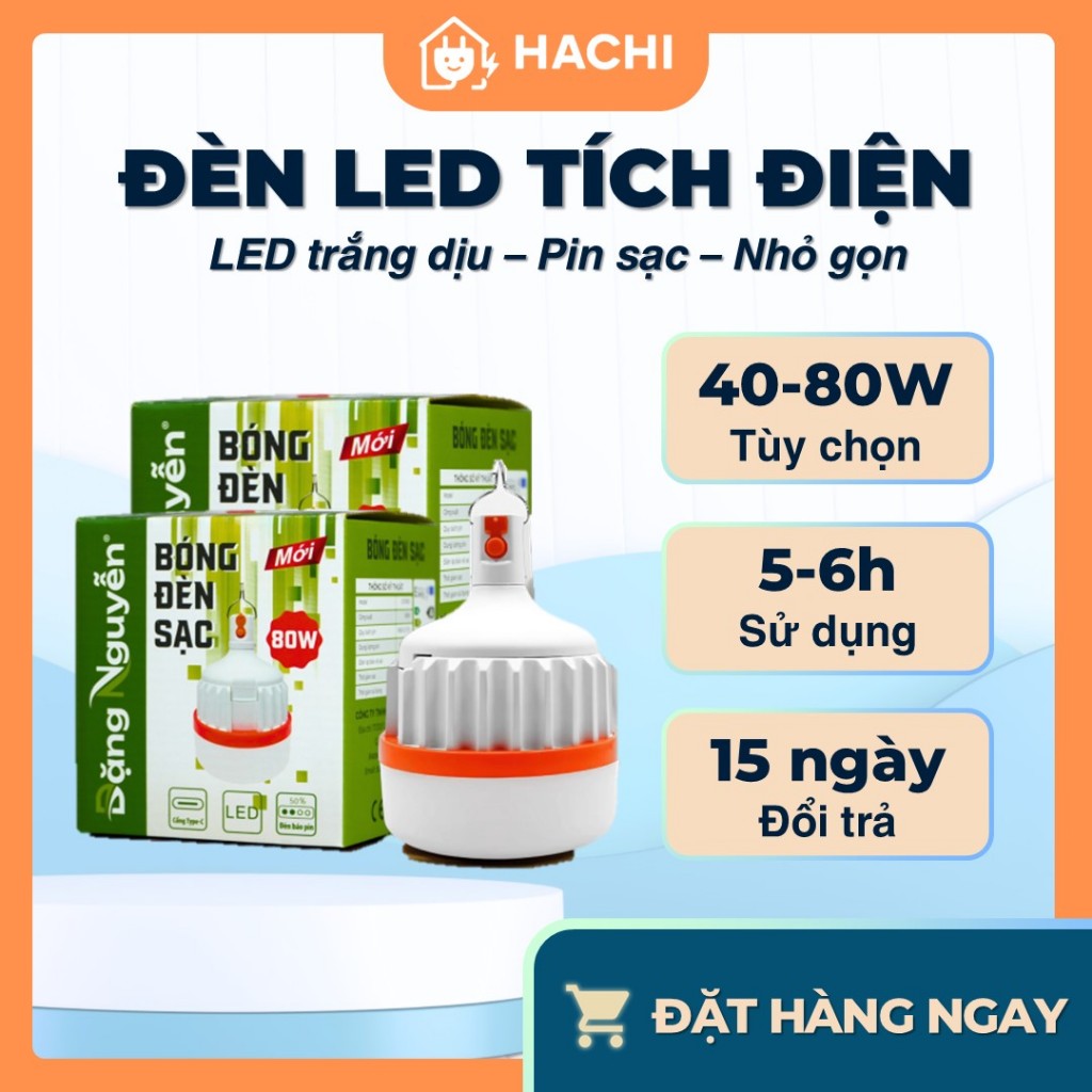 Đèn Tích Điện LED 40W–80W Siêu Sáng, Có Báo Pin, Hàng VN, Bảo Hành Chính Hãng | Shopee Việt Nam