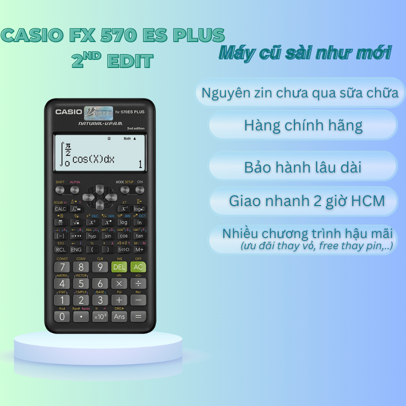 Casio Fx 570 ES plus bản 2nd edit chính hãng cũ giá rẻ | Shopee Việt Nam