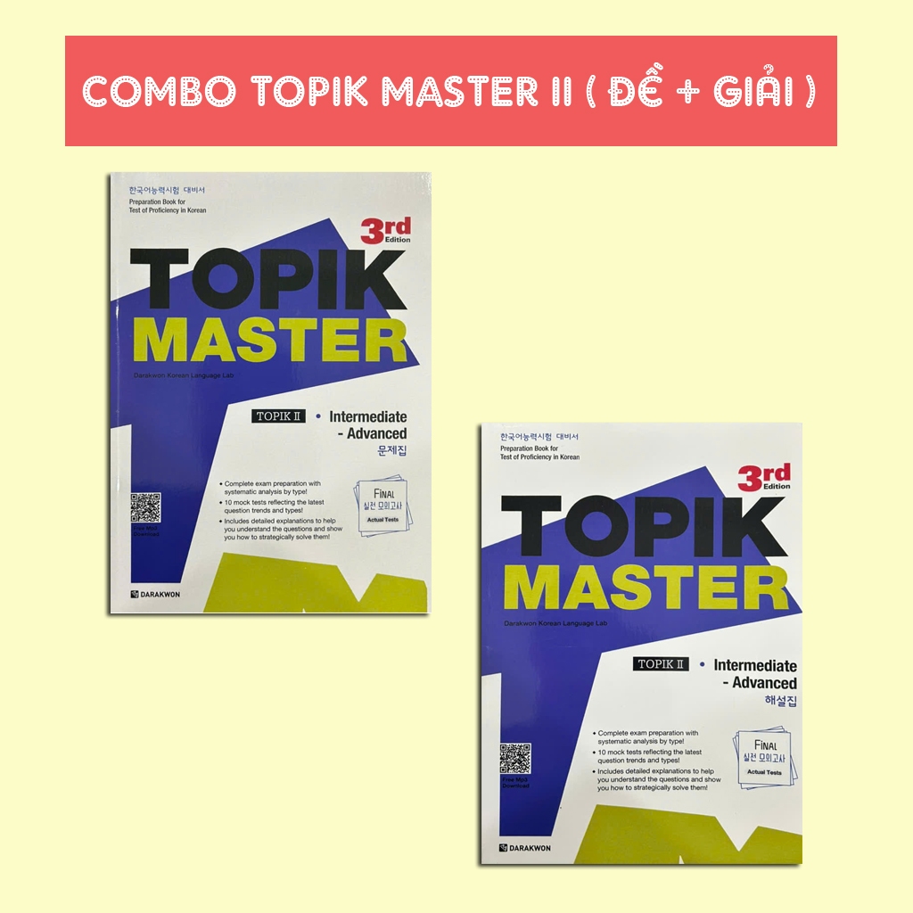 Sách - Combo Bộ Đề Topik Master II - Bản Mới 2023 - TOPIK Master Final ...