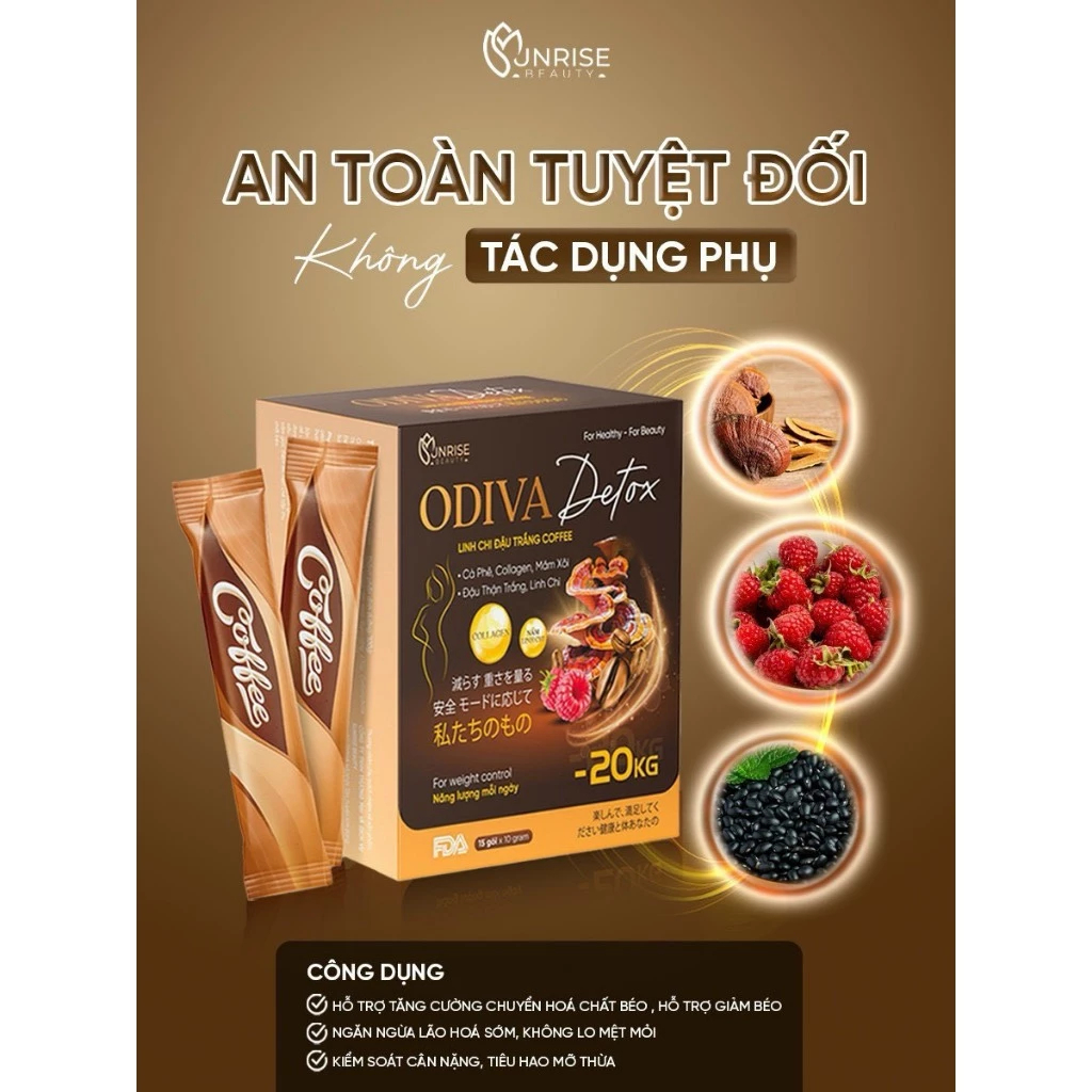 Cafe giảm cân Odiva Detox Hỗ Trợ Giảm Cân Cho cơ địa chai lờn dùng ...