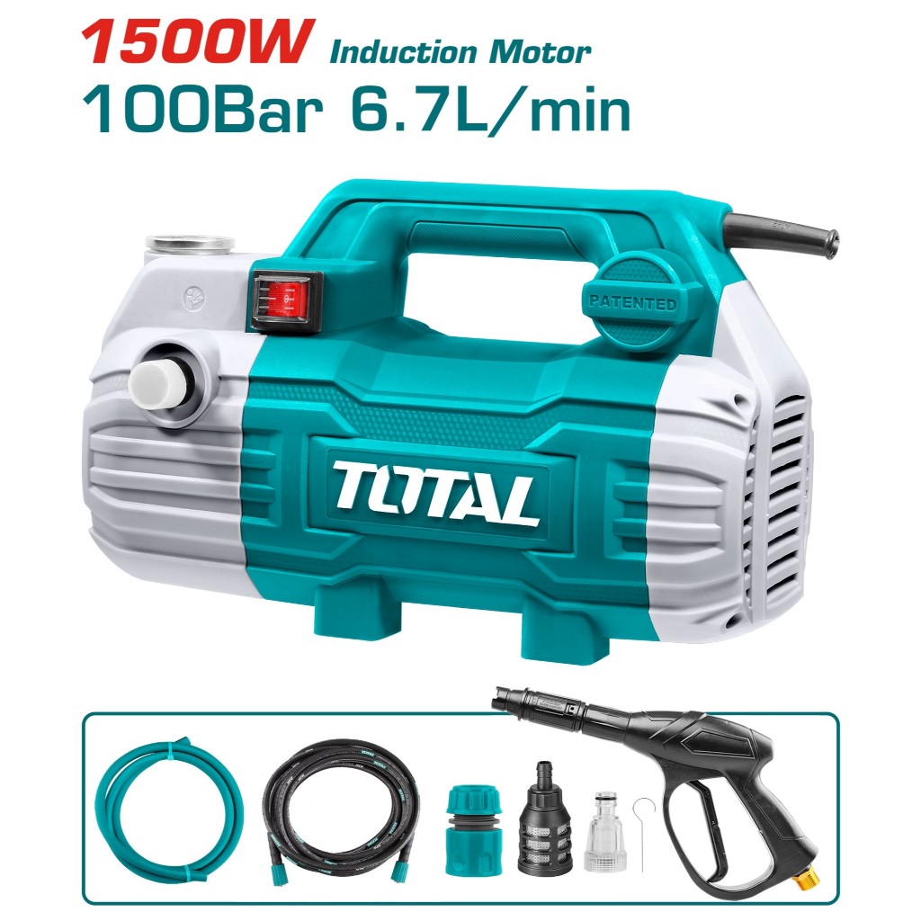 Máy xịt rửa xe TOTAL TGT11236 công suất 1500W - dây 8m bố kẽm - lõi đồng | Shopee Việt Nam