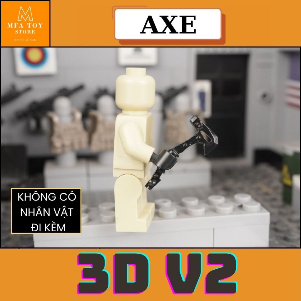 Đồ chơi lắp ráp swat army, mô hình lắp ghép quân sự -Trang bị in 3DV2 AXE No.456 | Shopee Việt Nam