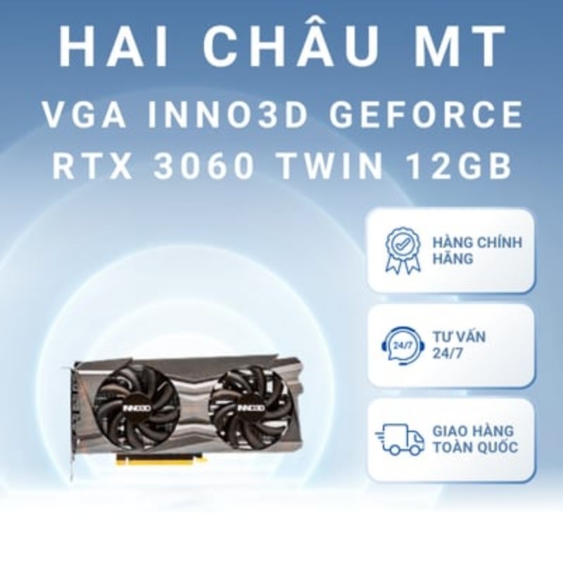 Card màn hình Inno3D GeForce RTX 3060 Twin X2 12G GDDR6 hàng cũ bảo hành 3 tháng. | Shopee Việt Nam