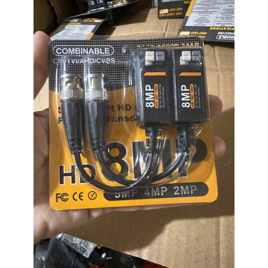 Video balun camera 8MP AHD/CVI/TVI chống nhiễu, balun vàng 8MP | Shopee ...