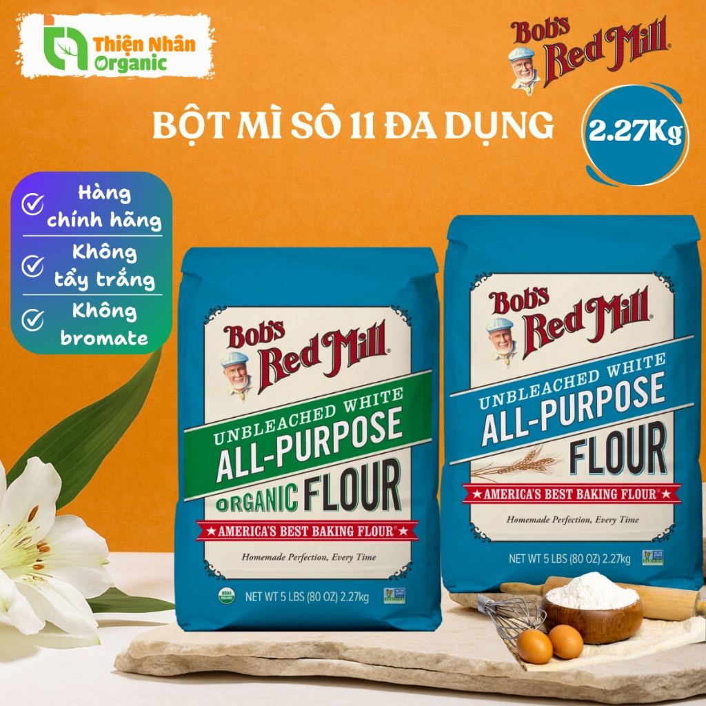 Bột mì đa dụng Bob's Red Mill 2.27kg - Unbleached All Purpose Flour ...