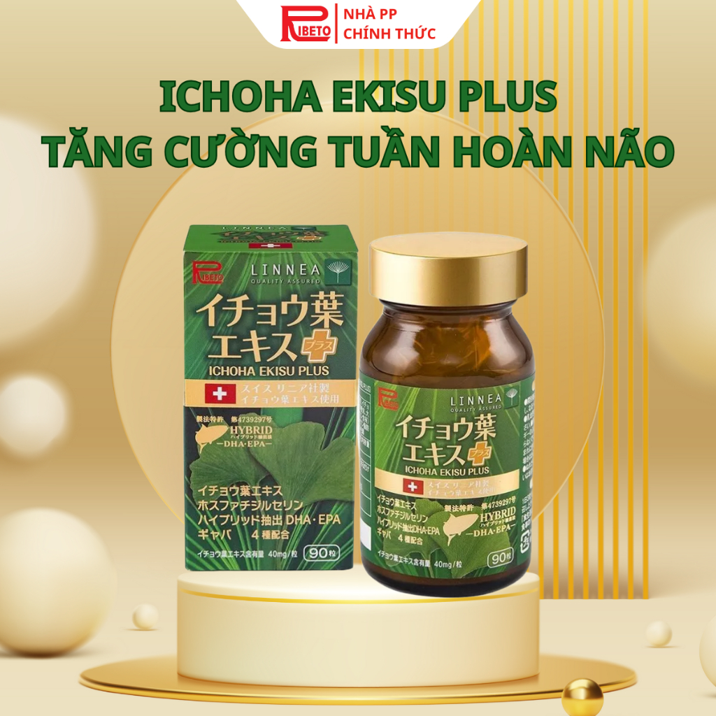 Tăng Cường Tuần Hoàn Não Ichoha Ekisu Plus Ribeto Tăng Cường Trí Nhớ ...