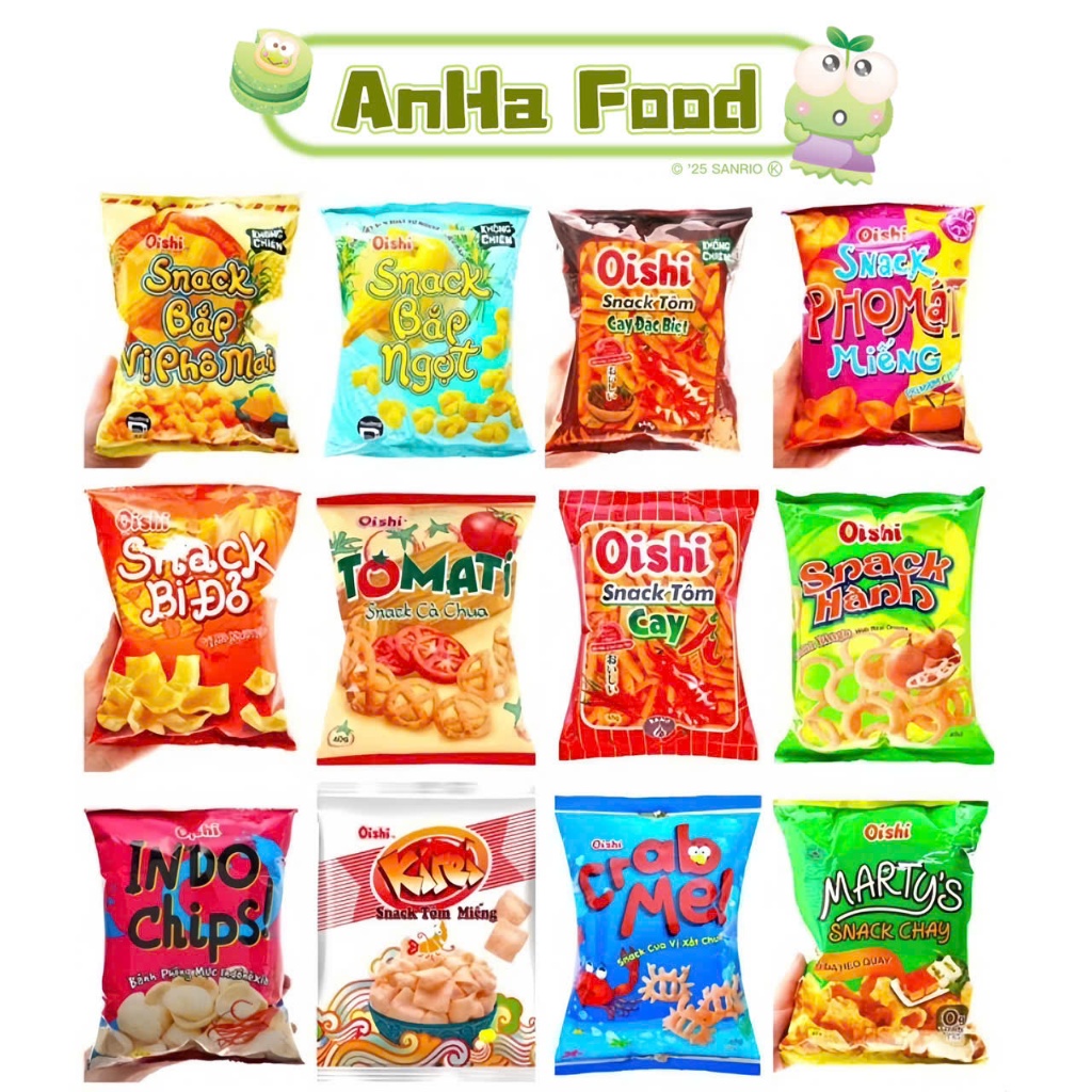 Combo 10 Gói Bim Bim Oshi, Snack Oshi Chính Hãng 12gr Mix Vị Tổng Hợp ...
