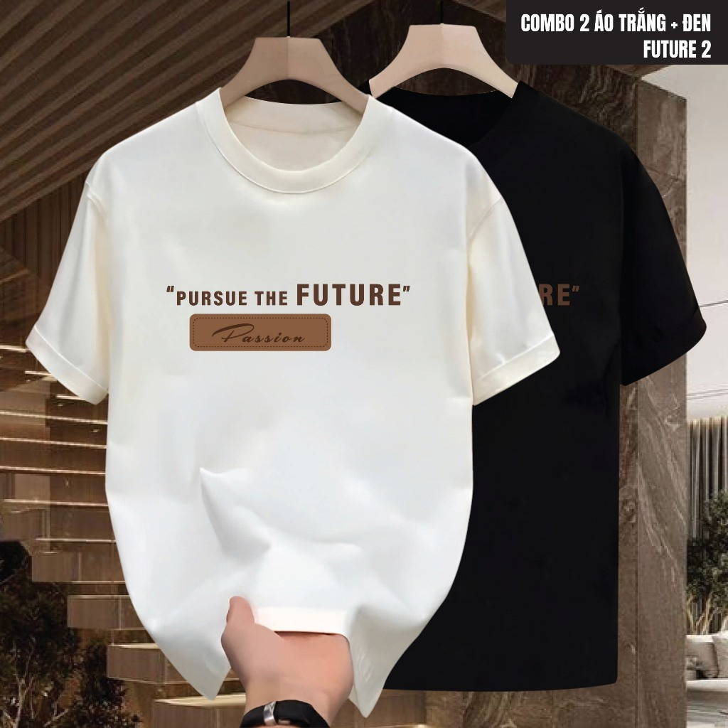 Áo thun cổ tròn FUTURE chất cotton mềm mại, thoáng mát, Tee shirt áo thun in hình đơn giản dễ ...