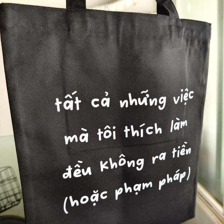 Túi Tote Vớ Vẩn - Tất cả những việc tôi thích, Meme hài, Text vui, Túi ...
