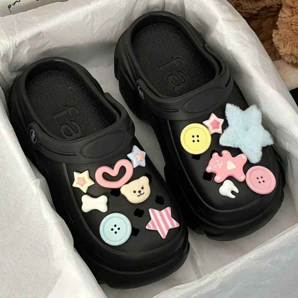 Sục Độn Đế 3cm Nữ Dáng Cao Đế Mềm, Dép Sục Đế Cao Tôn Dáng Size 36-41 ...