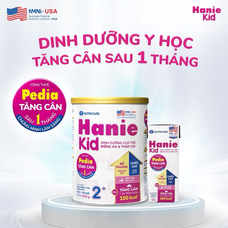 Sữa Bột Hanie Kid - Dinh Dưỡng Cho Trẻ Biếng Ăn - Suy Dinh Dưỡng Thấp ...
