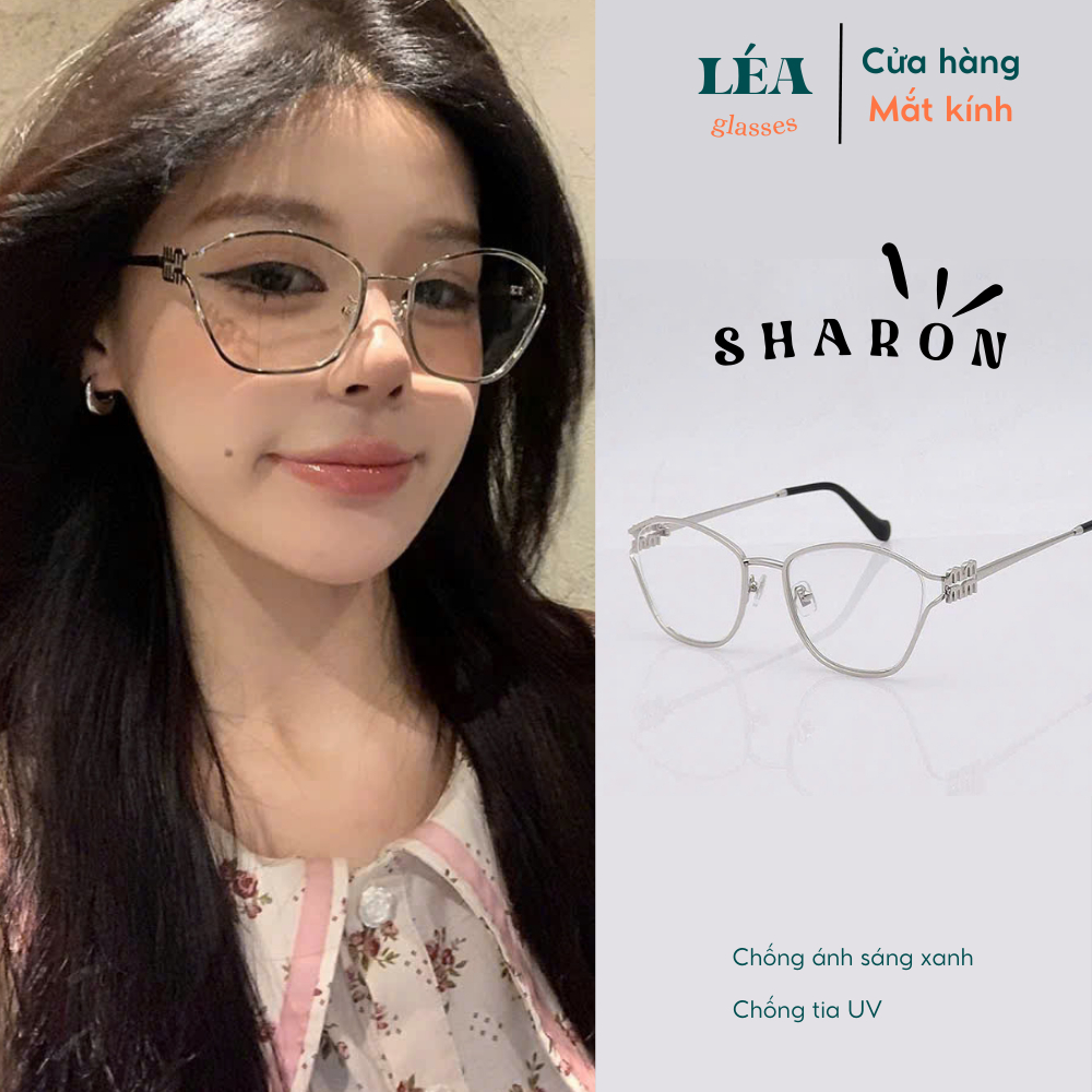 Kính mắt kim loại chuyên lắp cận LÉAGLASSES kính SHARON cao cấp dành ...