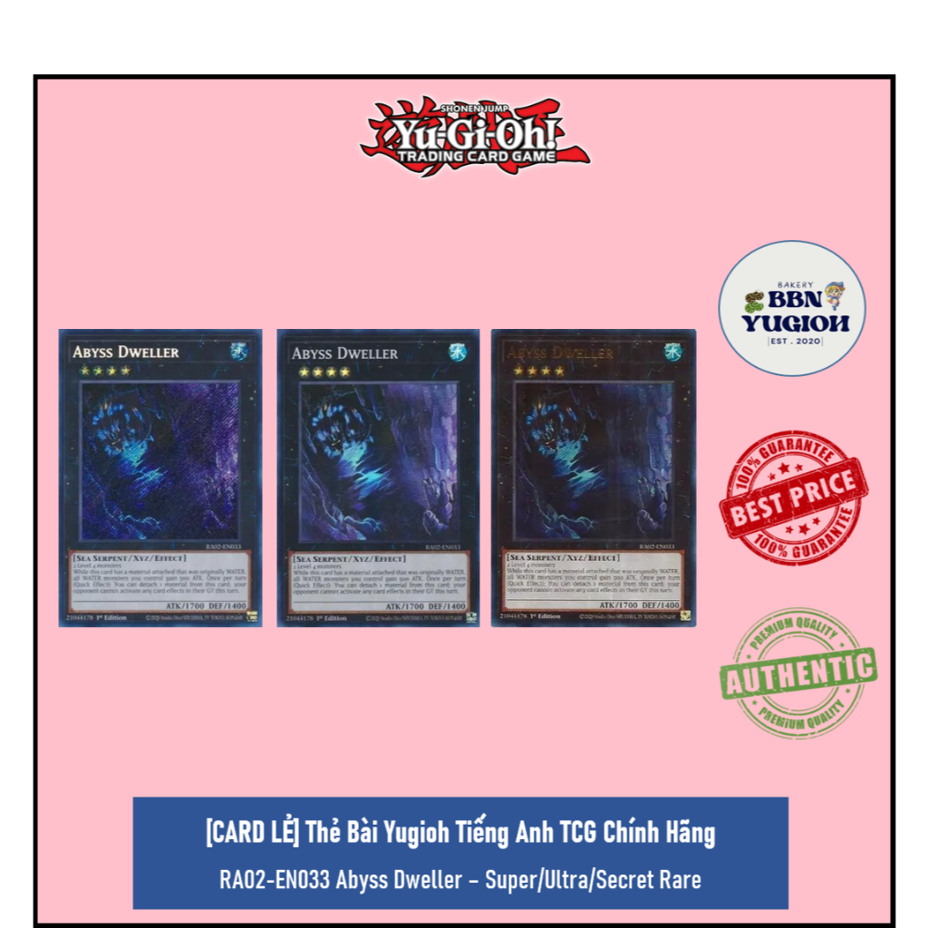 Thẻ Bài Yugioh Tiếng Anh TCG Chính Hãng: RA02-EN033 Abyss Dweller - Super/Ultra/Secret Rare ...