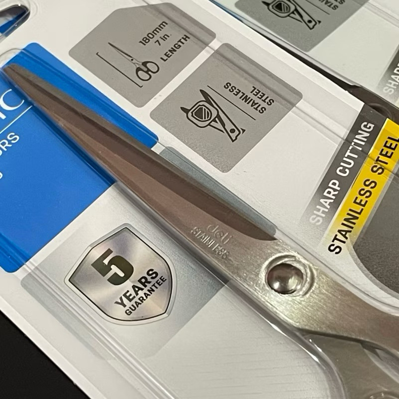 Kéo Văn Phòng Deli 6009 - 6010 lưỡi hợp kim thép không gỉ,siêu bén ...