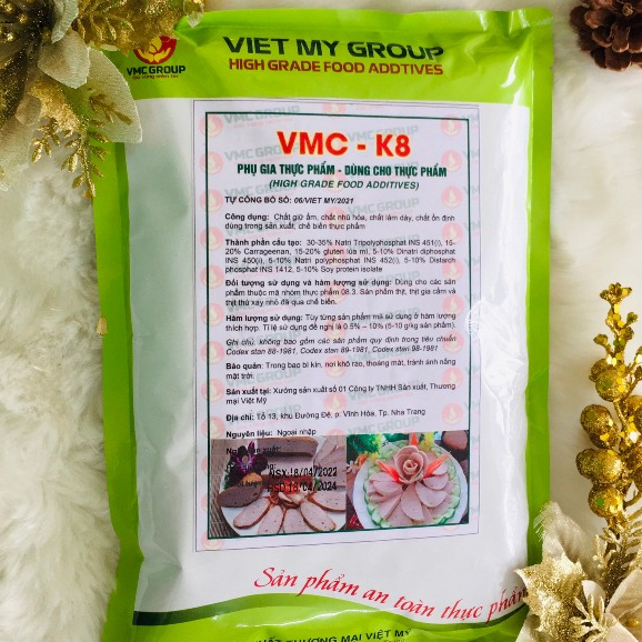 1Kg Phụ gia giòn dai cao cấp VMC-K8 - Bột giòn dai dẻo dùng cho giò chả ...