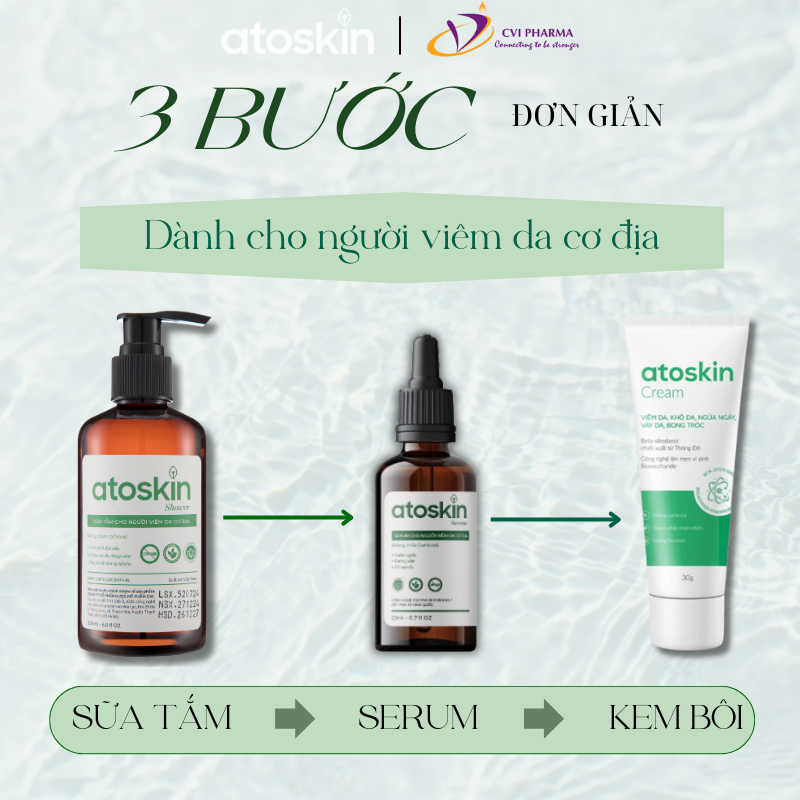 [Combo Phục Hồi] Sữa Tắm Atoskin & Kem Bôi Atoskin - Hỗ Trợ Giảm Ngứa ...