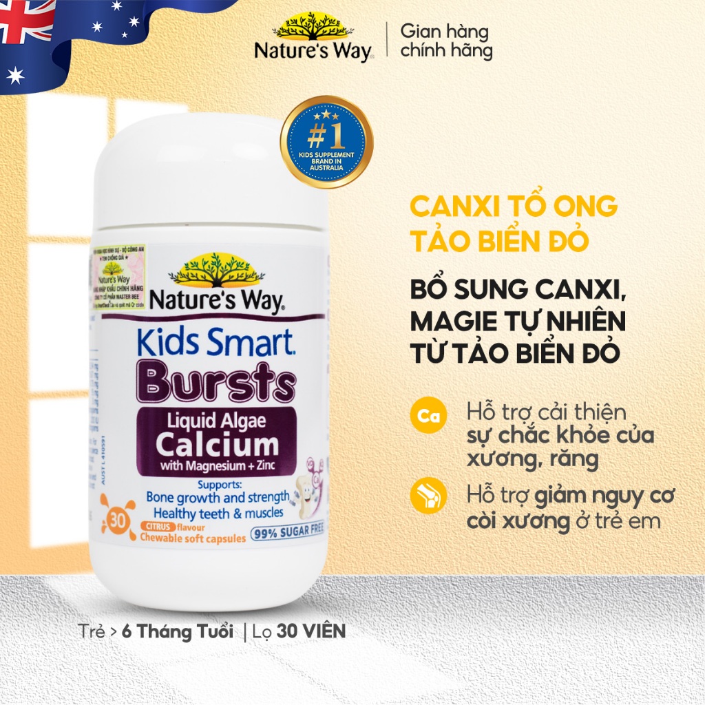 Viên Nhai Nature's Way - Calci Tổ Ong Tảo Biển Đỏ Aquamin F Bổ Sung ...