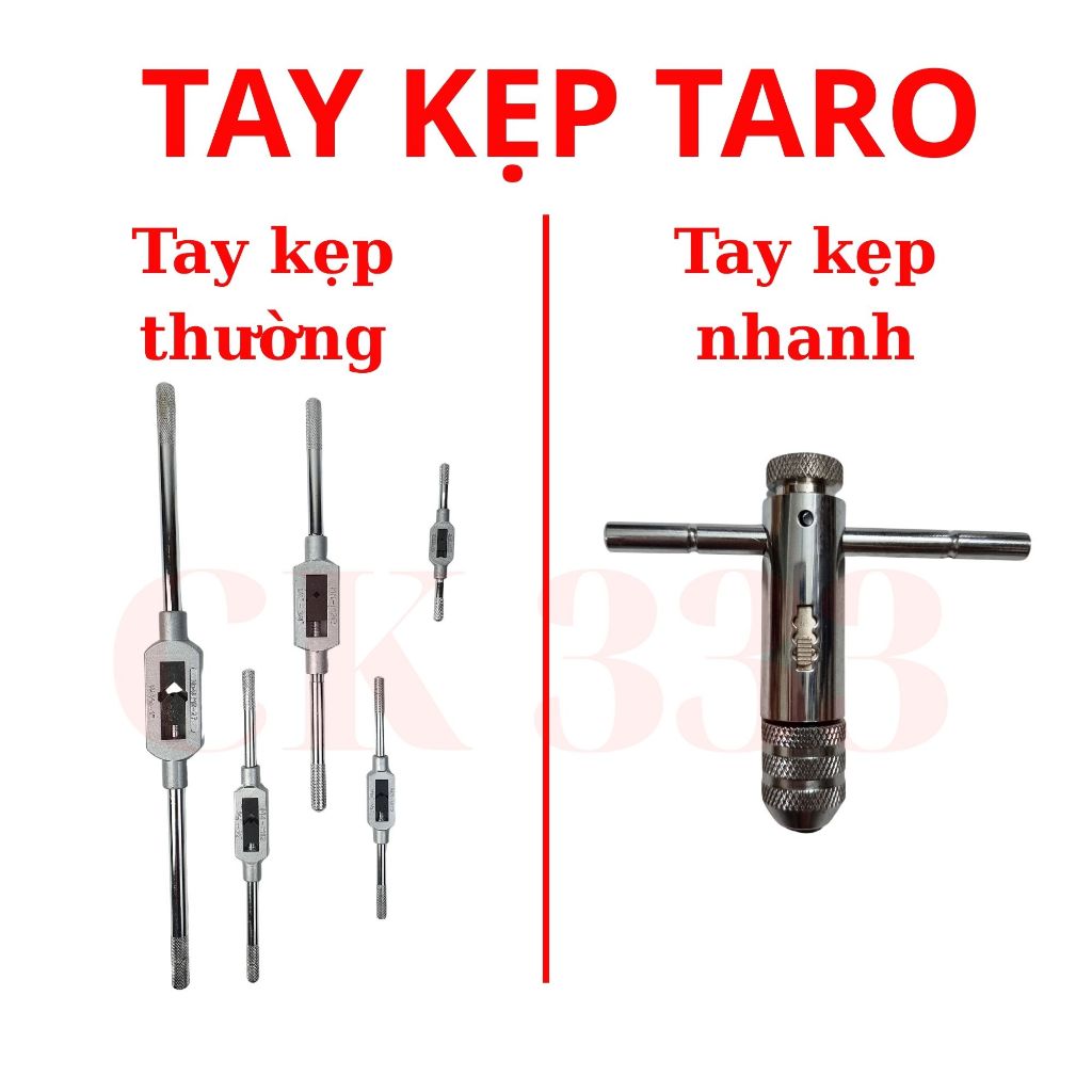Tay quay taro Tay kẹp taro tạo ren kẹp tự đông kẹp nhanh M1 -> M24 các kích cỡ | Shopee Việt Nam