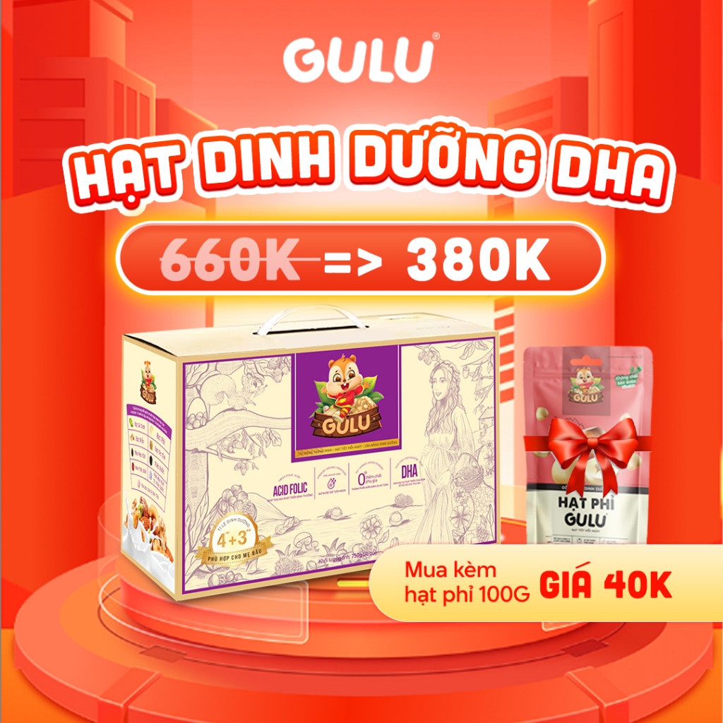 [Hộp 750g] Hạt dinh dưỡng cao cấp Bổ sung DHA + Phô Mai Khô GULU FOODS | Shopee Việt Nam