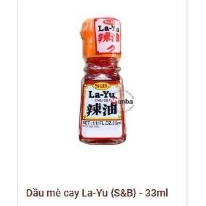Dầu mè cay La-Yu {S&B} - 33ml | Shopee Việt Nam