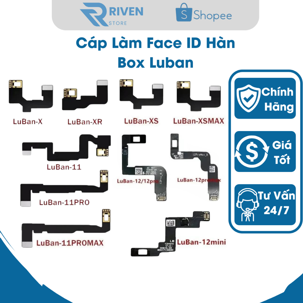 Cáp Fix Face ID Hàn Luban cho IP X tới 12 Promax , Cáp Luban Truyền ...
