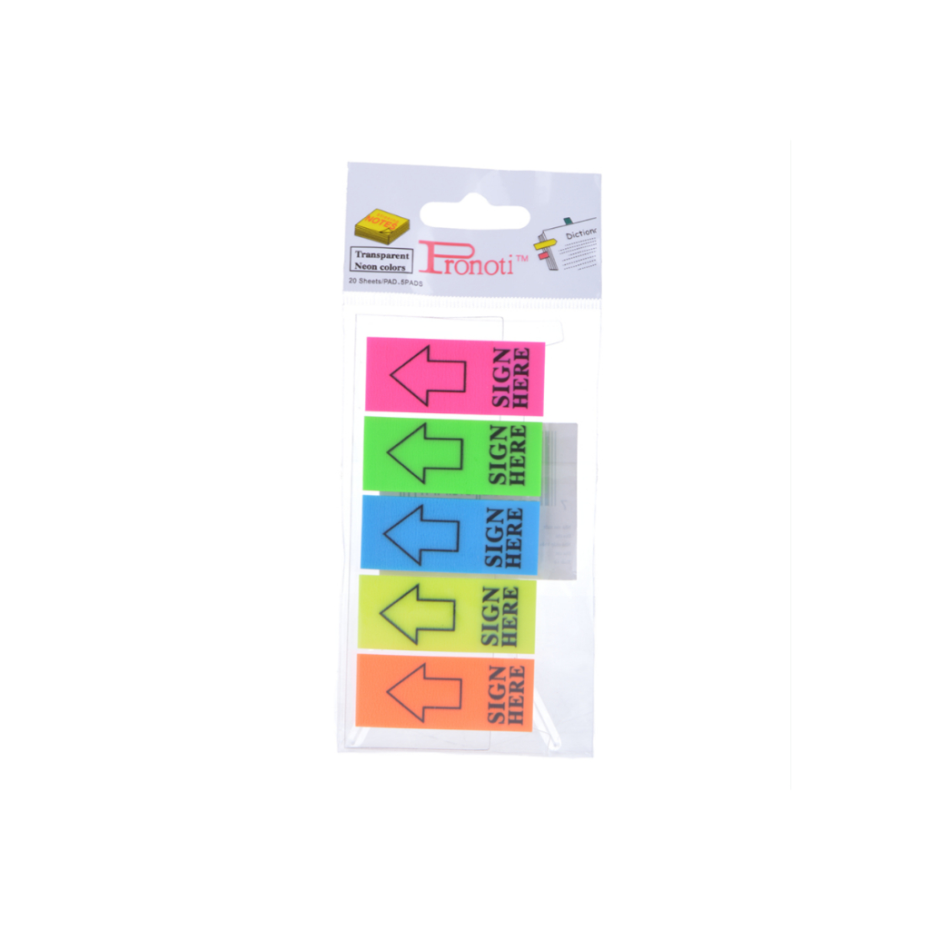 Note Trình Ký 5 màu nhựa Signhere Pronoti 45668 | Shopee Việt Nam