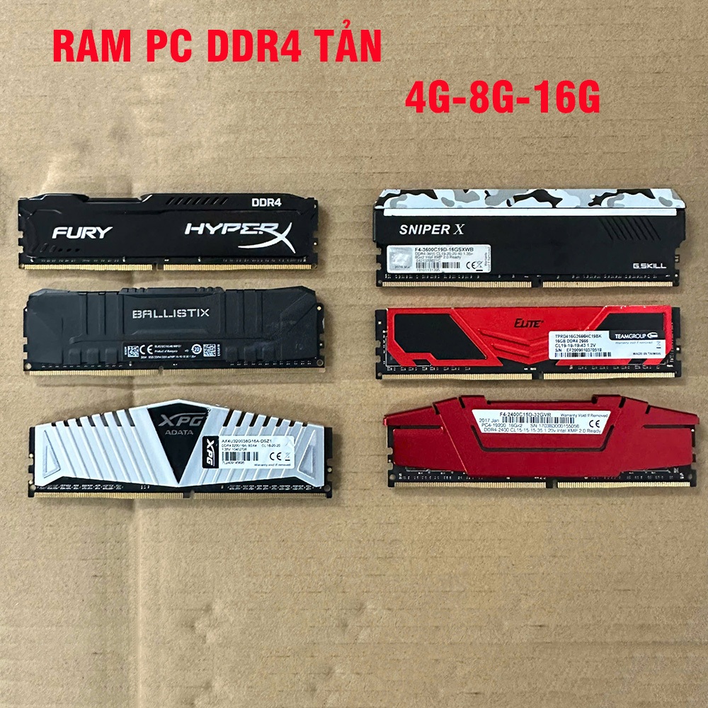 Ram máy tính PC DDR4 16GB | 8GB Có Tản Bus 2133/2400/2666/3200/3600 ...