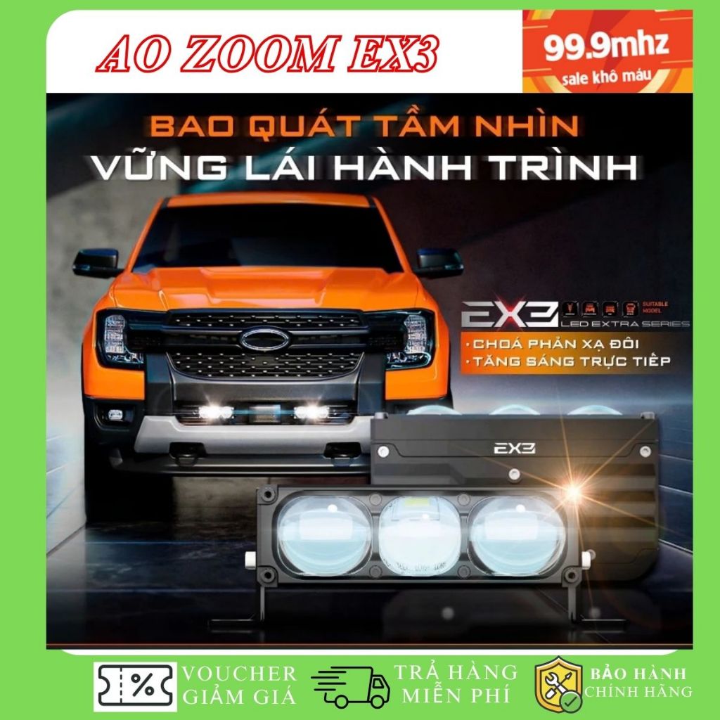 Đèn Bi Cầu Mini EX3 Ao Zoom LED 3 Mắt Công Suất 95W – Tản Nhiệt Tốt ...