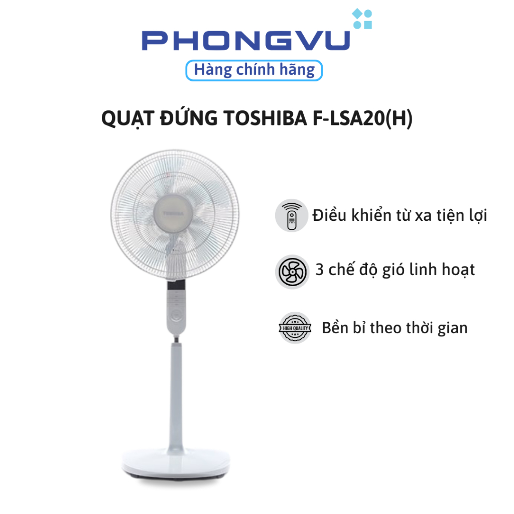 Quạt Đứng Toshiba F-LSA20(H)VN - Tiết Kiệm Điện, Hoạt Động Êm Ái, Điều ...