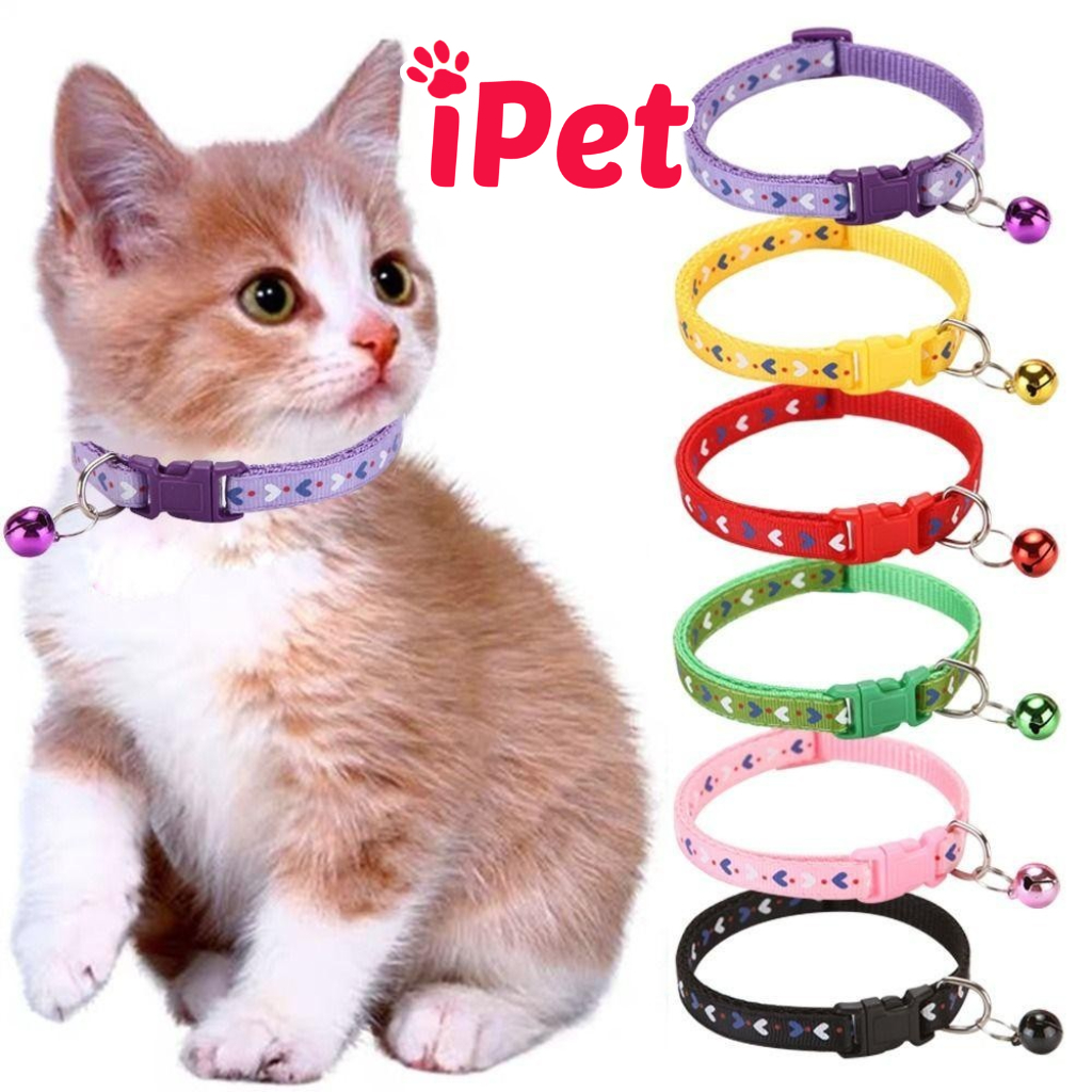 Vòng Cổ Hoạ Tiết Trái Tim Kèm Chuông Lục Lạc Dành Cho Thú Cưng - iPet Shop | Shopee Việt Nam