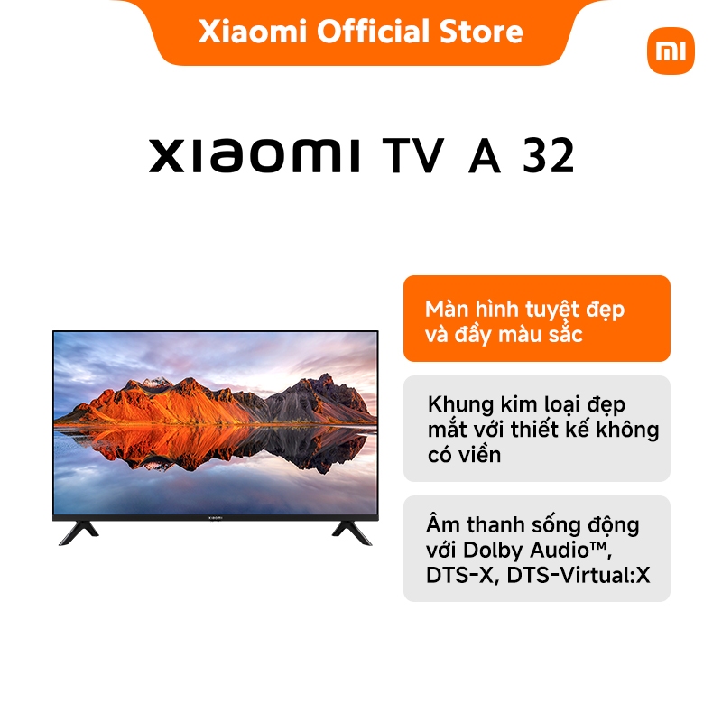 Xiaomi TV A 32" | Google TV | Màn hình HDR| Dolby Audio™ , DTS:X, DTS ...