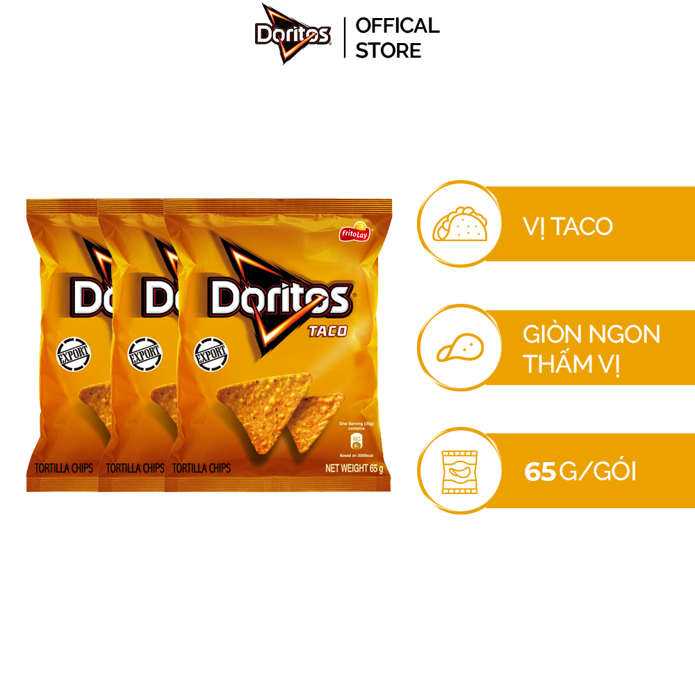 Combo 3 Doritos vị Taco 65gr | Shopee Việt Nam