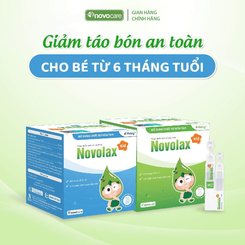 Chất xơ hòa tan cho bé Novolax Kid Novocare, nhuận tràng, giảm táo bón ...