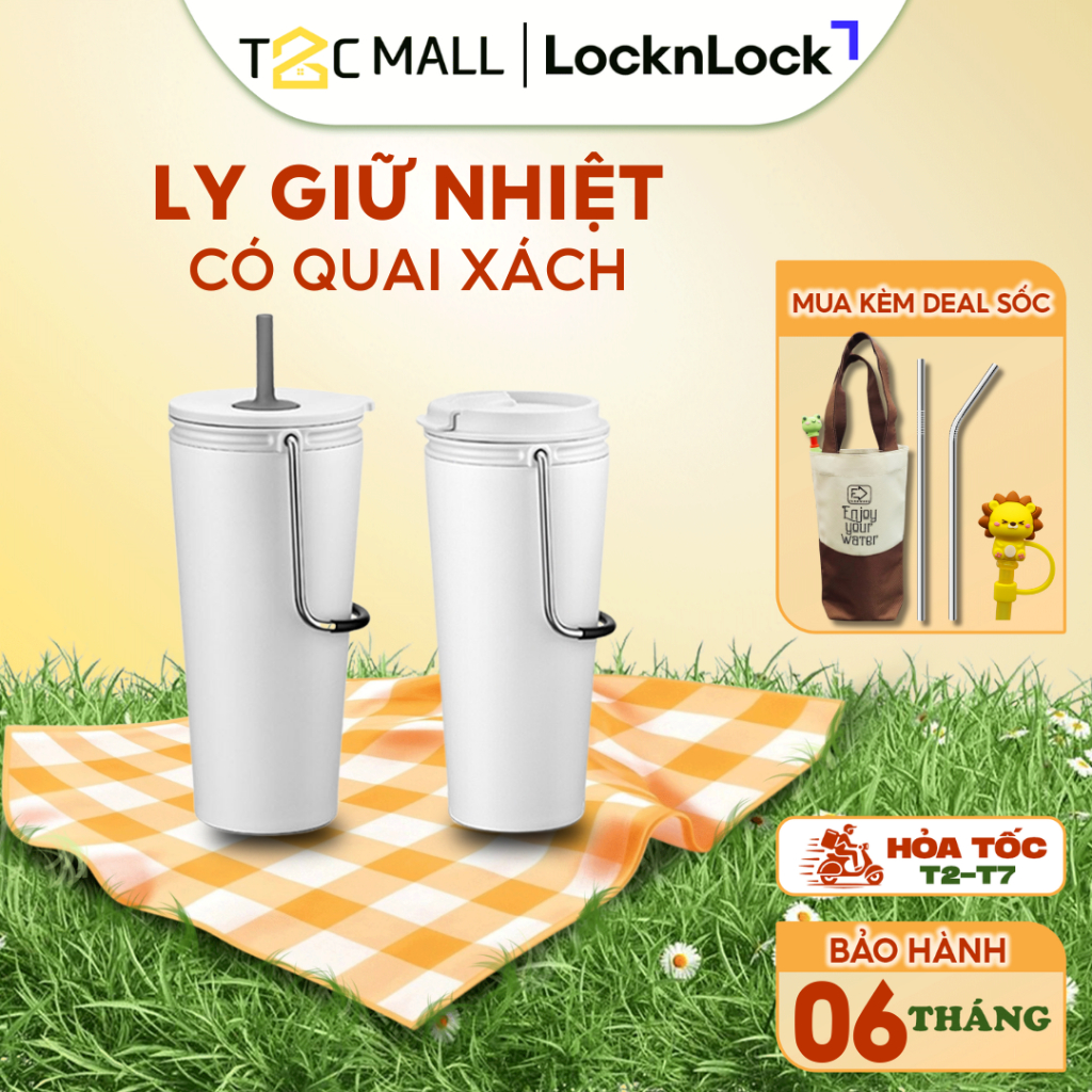 Ly giữ nhiệt LocknLock 500ml Chính Hãng Cao Cấp Ống Hút Quai Xách LHC4268WHT LHC4269WHT T2C Mall ...