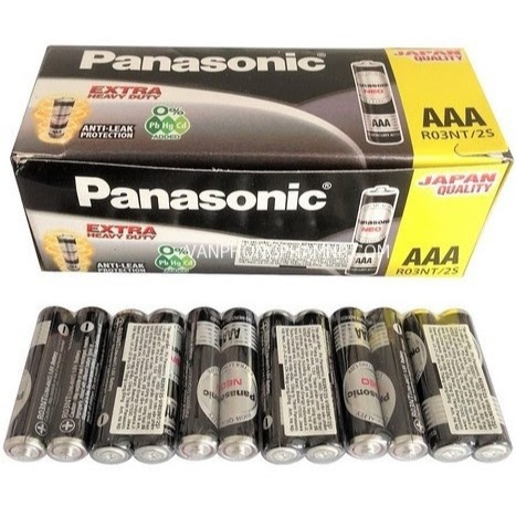 Pin đũa AAA 1,5V Panasonic Neo R03NT/2S màu đen - Hộp 60 viên pin 3A ...